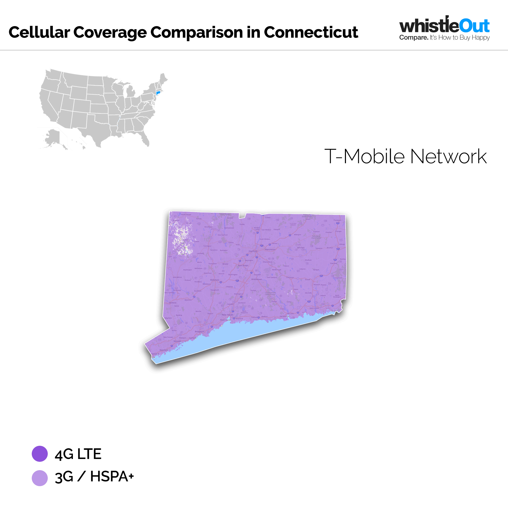 Best Cell Phone Coverage in Connecticut | WhistleOut