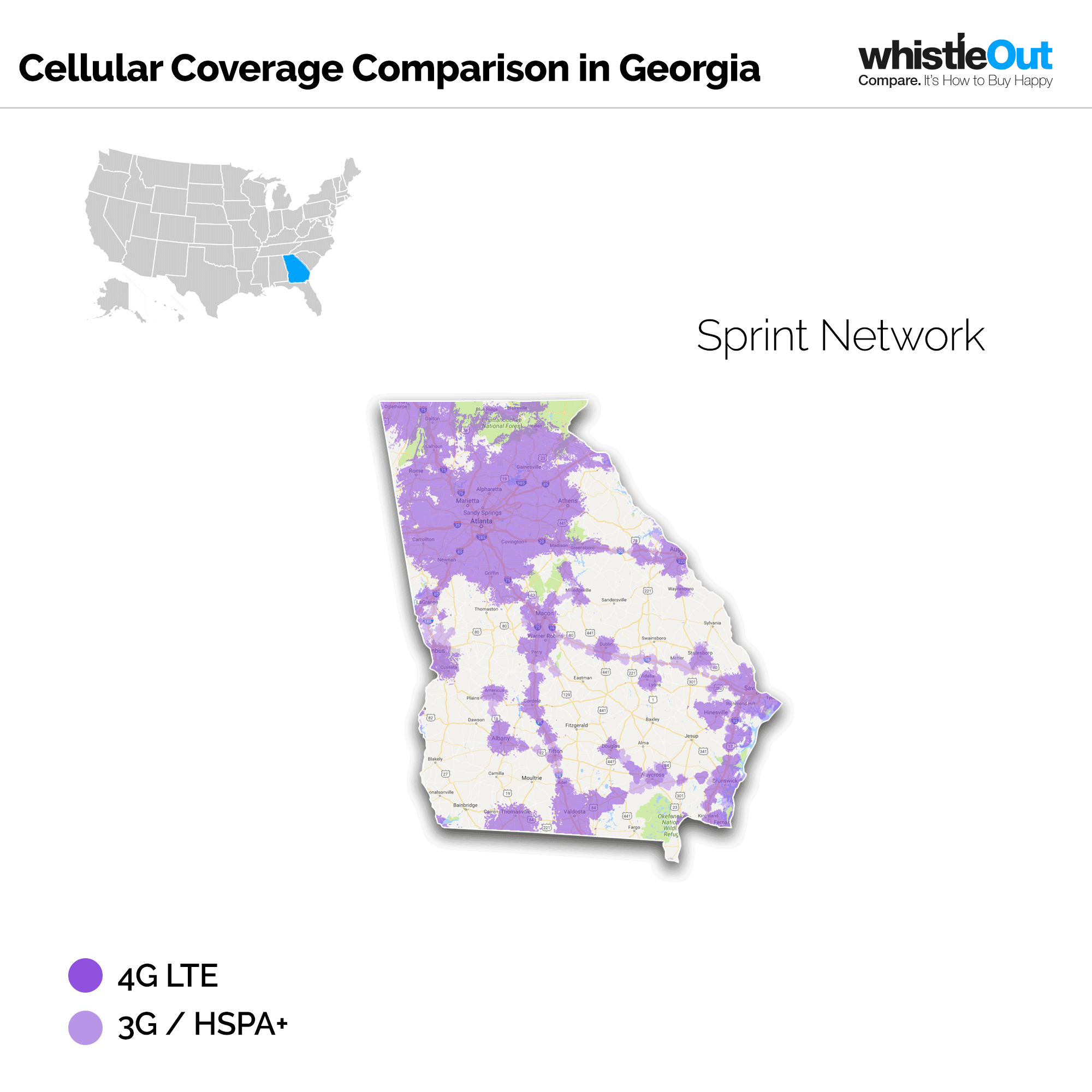 Best Cell Phone Coverage in Georgia | WhistleOut