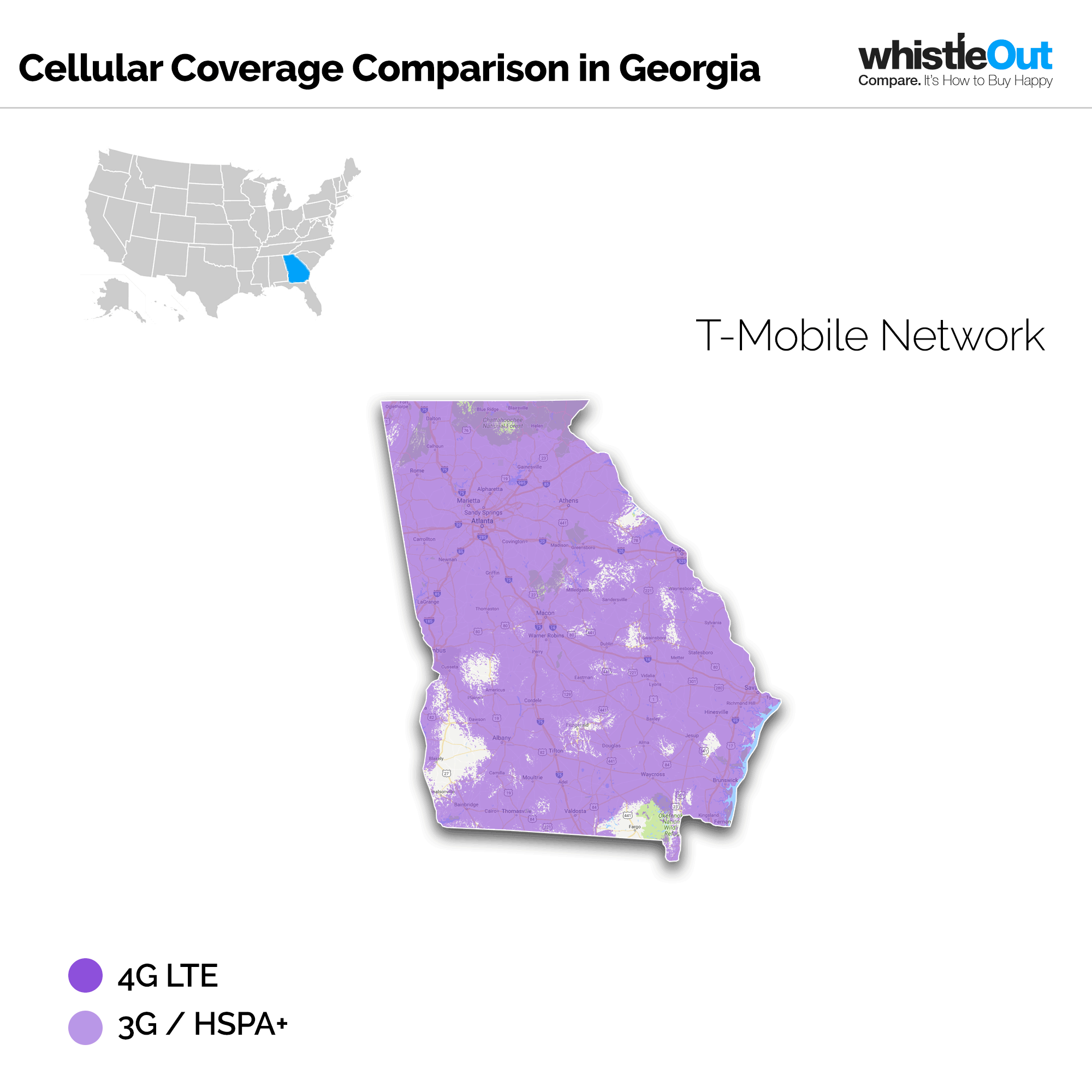 Best Cell Phone Coverage in Georgia | WhistleOut