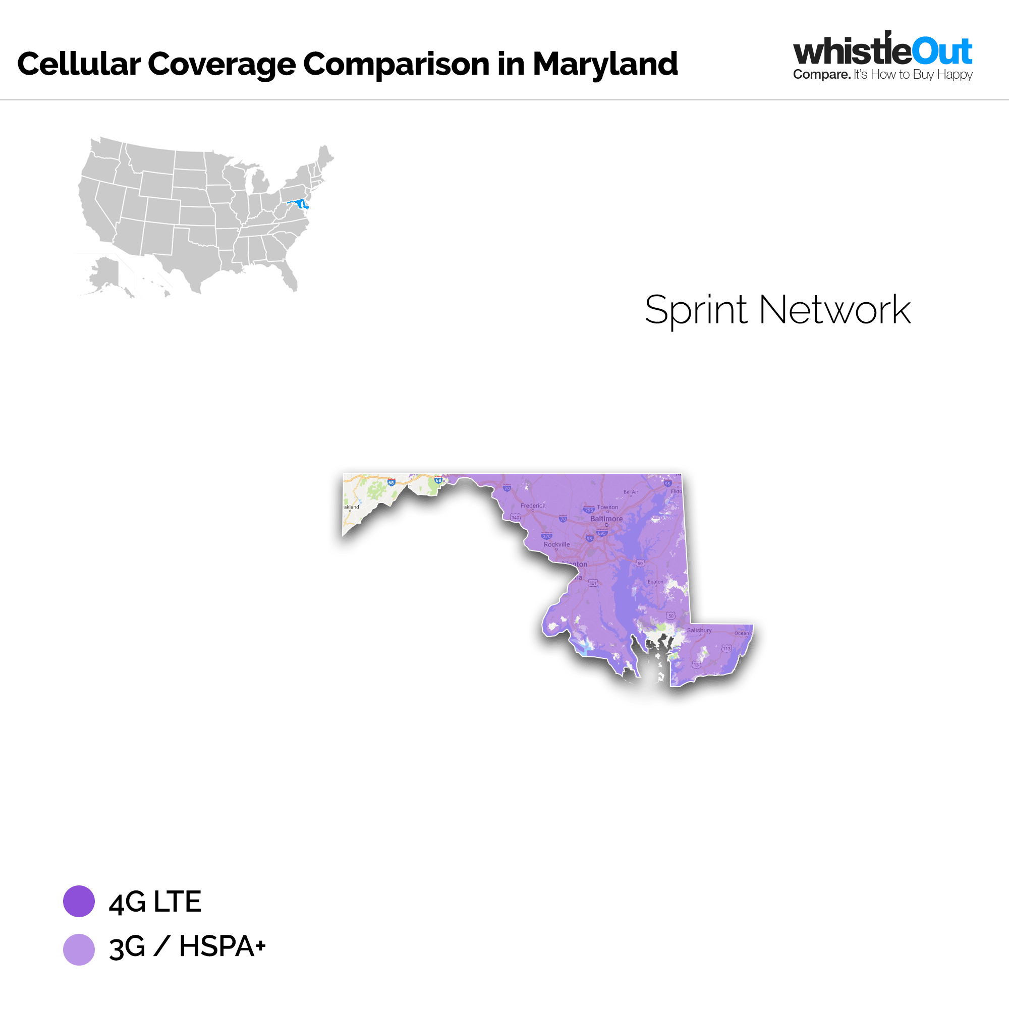 Best Cell Phone Coverage in Maryland | WhistleOut