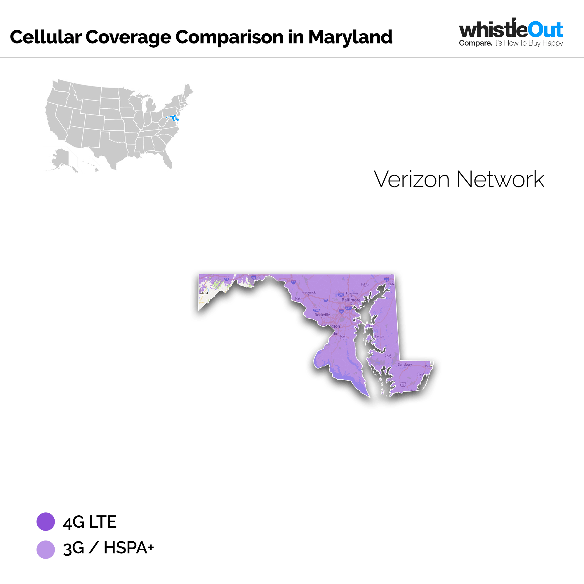Best Cell Phone Coverage in Maryland | WhistleOut