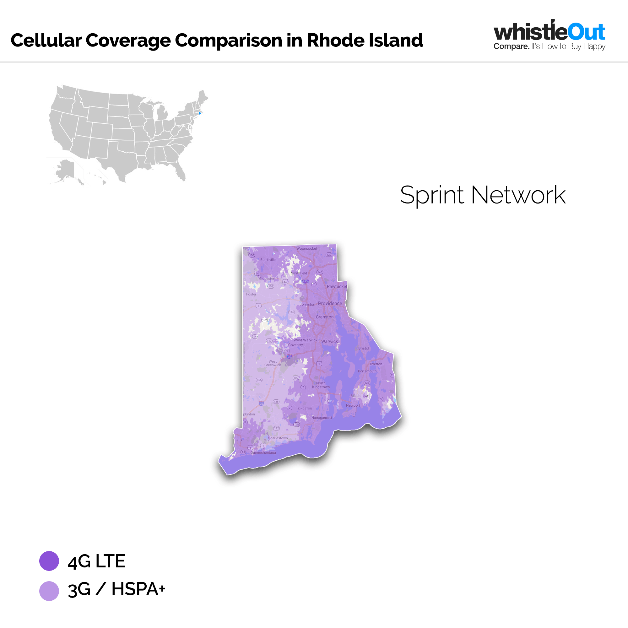Best Cell Phone Coverage in Rhode Island | WhistleOut